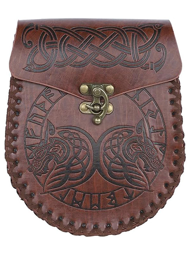 Charmian Unisex Medieval Viking Leather Pouch Waist Bag Renaissance Ac